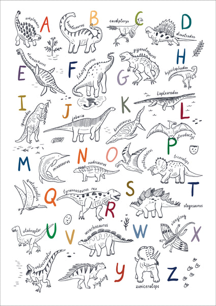 Dino Alphabet Print – Phlo Studio