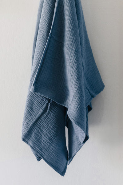 Arctic Blue Muslin Swaddle Blanket – Phlo Studio